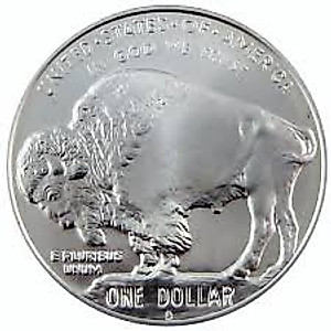 2001 D D American Buffalo $1 Silver Commem Coin & Currency Set Dollar Brilliant Uncirculated