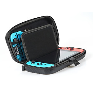 Amazon Basics Carrying Case for Nintendo Switch Console and Accessories - 10 x 2 x 5 Inches, Black
