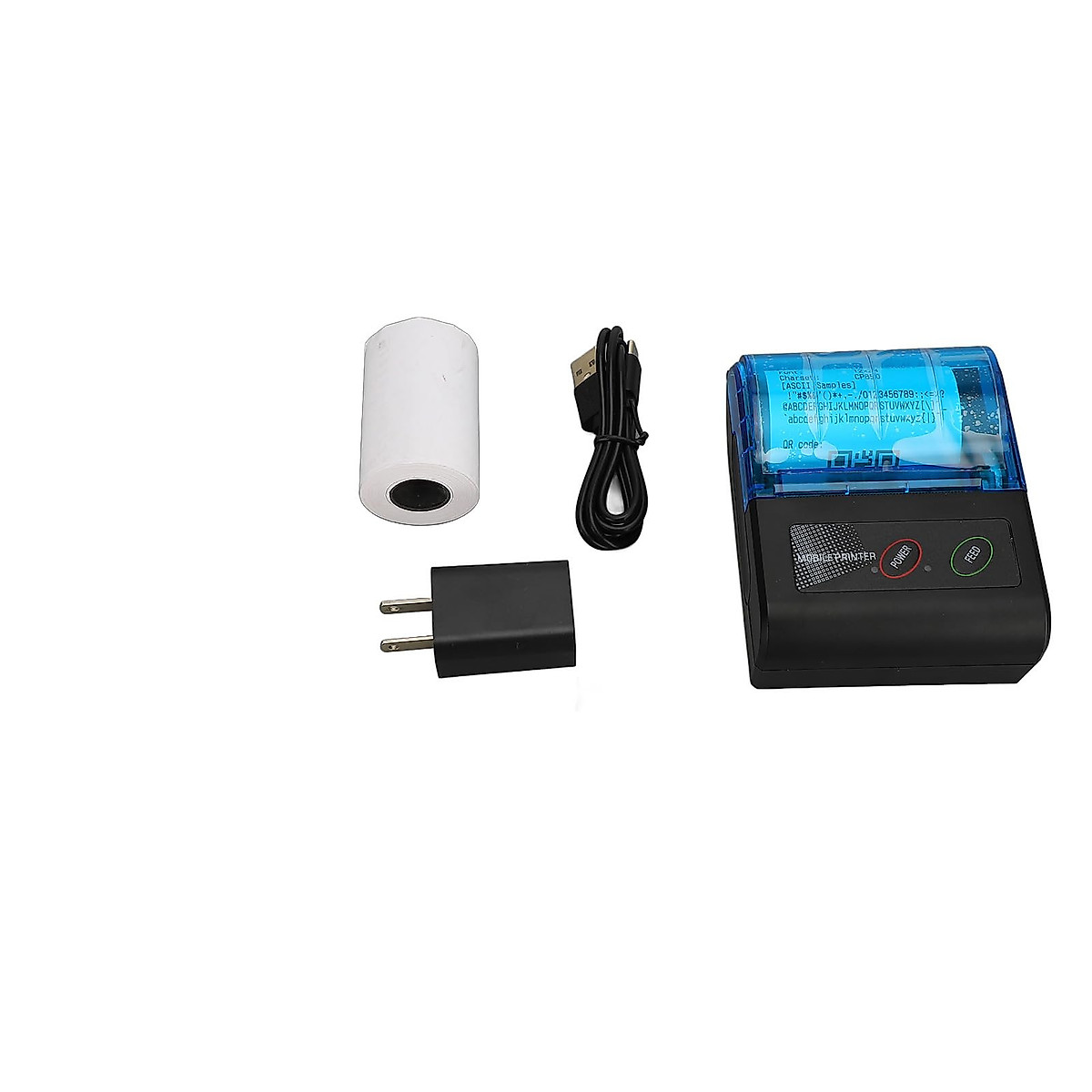 Marhynchus Pocket Inkless Thermal Printer Mini Portable Printer Fast Printing for Home or Office US Plug 100‑240V