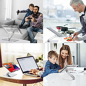 Laptop Stand for Desk, Laptop Stand, Computer Stand, Foldable Height Adjustable Ventilated Aluminium Portable Laptop Stand, for Men Working from Home Tech Gifts, Fits for All 10-17.3" Thin Laptops