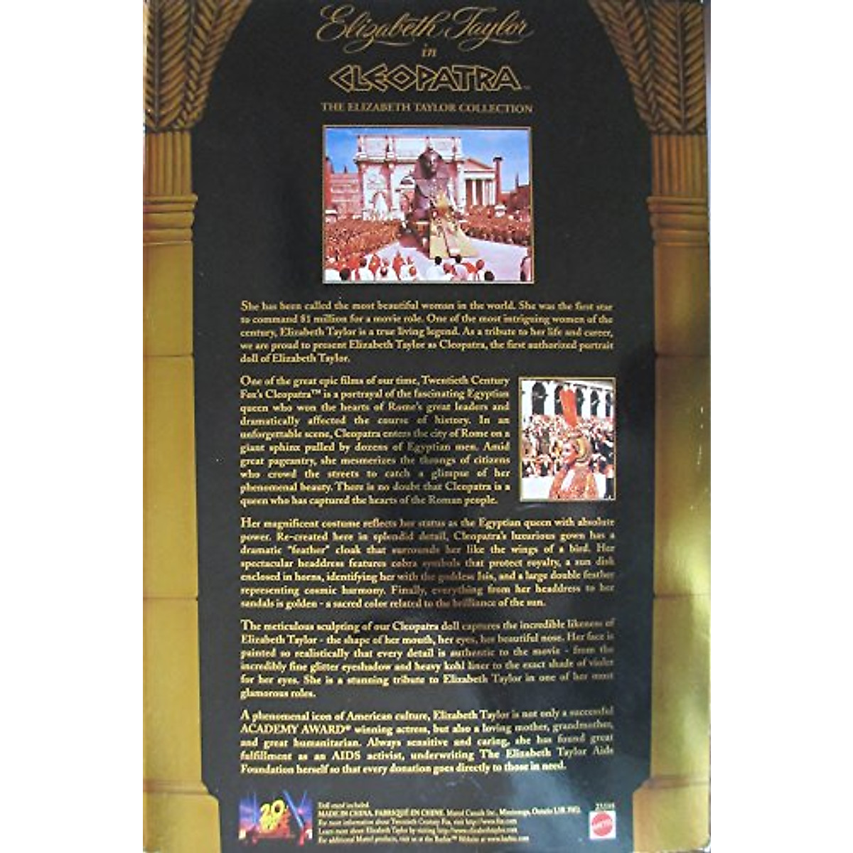 Barbie As Elizabeth Taylor in Cleopatra Doll