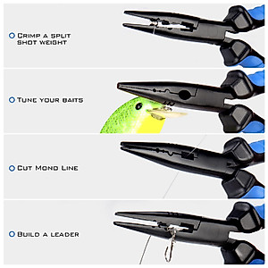 KastKing Intimidator Fishing Pliers, 7 inch Straight Nose