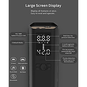 JOWUA Portable Air Compressor for Tesla & Tire Valve Caps ComboAir Compressor