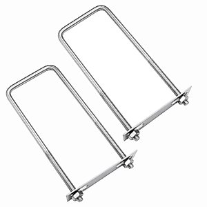 FOCMKEAS 2 Sets 304 Stainless Steel Square U-Bolts 2.76"(70mm) Inner Width, 7.09"(180mm) Length Stainless M8 with Nuts, Frame Plate, Accessories for Automobiles Trailer, Boat Trailer Industrial Parts