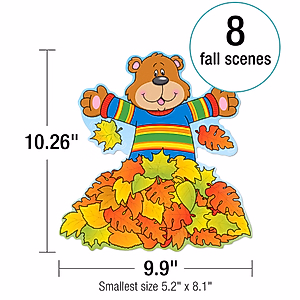 Carson Dellosa – Fall Classic Mini Bulletin Board Set, Fall Classroom Décor, 39 Pieces