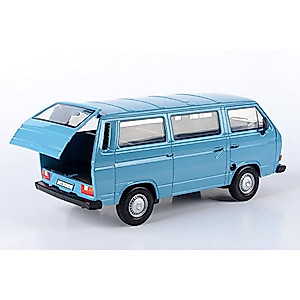 VW Type 2 (T3) Van Blue Timeless Legends Series 1/24 Diecast Model Car by Motormax 79376