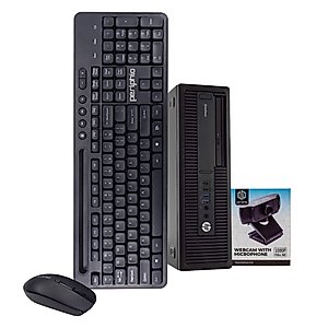 HP 800 G2 Desktop PC Computer, Intel i5-6500, 16GB DDR4 RAM, 512GB SSD, Windows 10 Professional, New 1080p Webcam, New Wireless Keyboard & Mouse, New 16GB Flash Drive, WiFi (Renewed)