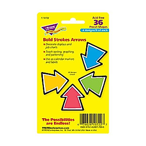 TREND enterprises, Inc. Bold Strokes Arrows Mini Accents Variety Pack, 36 ct
