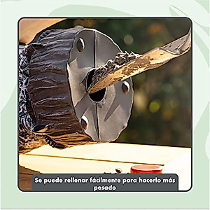 Bird Blinder Owl Decoy (16.5 Inch Tall) Natural Enemy Bird Deterrent, Great Horned Owl to Keep Birds Away - Owl Decor to Protect Gardens from Wildlife - Scarecrow for Outdoors or Indoors