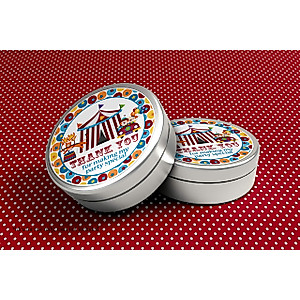 Circus Carnival Birthday Party Thank You Sticker Labels, 40 2" Party Circle Stickers by AmandaCreation, Great for Party Favors, Envelope Seals & Goodie Bags