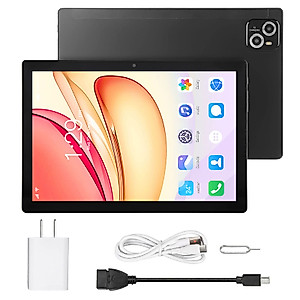 ciciglow Pad Air Tablet, 10.1in FHD Tablet, 5G WiFi Office Tablet, 1960x1080 IPS Display, 6GB RAM 128GB ROM, 4G LTE, Octa core CPU, 8MP+16MP Camera, 7000mAh (Black)
