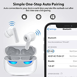 COOYA Bluetooth Headphones True Wireless Earbuds for iPhone 13 Pro Max 12 14 Bass Stereo Noise Canceling Wireless Gaming Headsets with Microphone in-Ear Earphone for Samsung S23 S22 Ultra S21 S20 A53