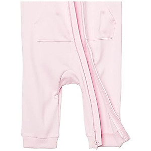 adidas girls Long Sleeve 3- Stripe Tricot Coverall Overalls, Clear Pink, 3 Months US