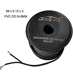 16AWG Gauge Speaker Cable Speaker Wire Black (50FT)