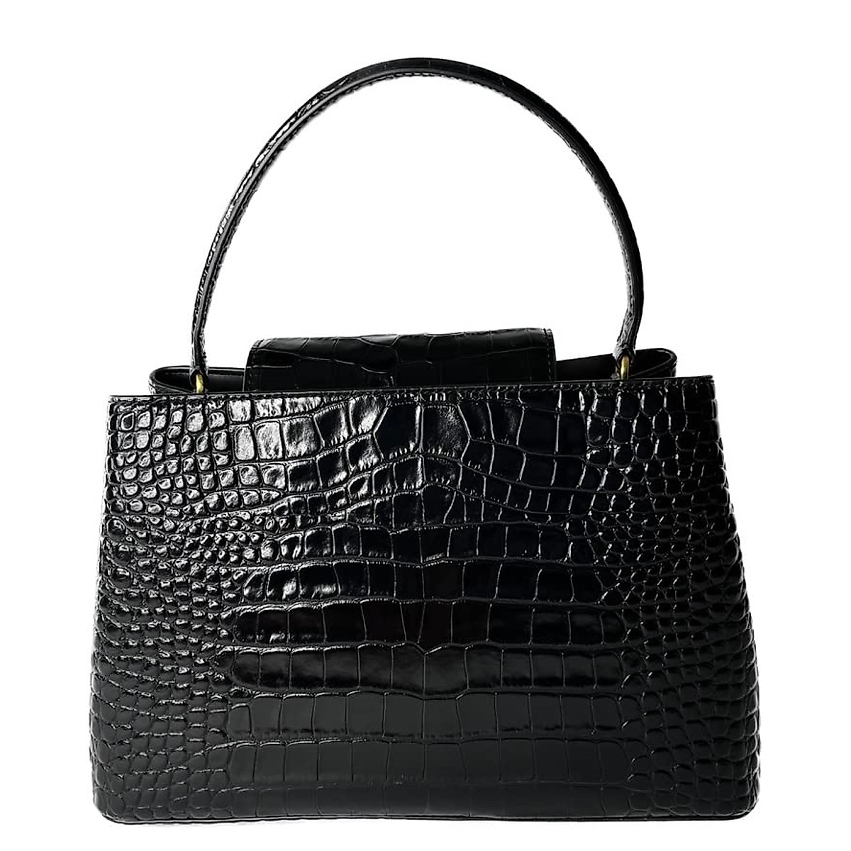 Tory Burch Britten Embossed Small Satchel/Crossbody Bag 141043 Black 001