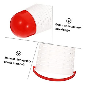 GAFOKI 60pcs Bait Feeders Tool Holder Badminton Cages White Accessory for Tackle Practical Feeding Basket Feeder Tools Crab Tackles Cage Fish Outdoor Shape Thrower Lure Fishing