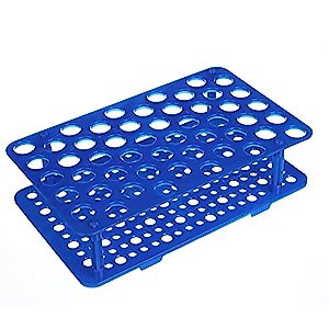 Centrifuge Test Tube Rack for 15ml, Laboratory Plastic Test Tube Rack Holder,Detachable Lab Test Tube Rack, 2 Pack 50 Well