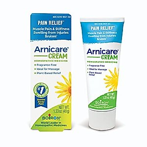 Boiron Arnicare Cream for Relief for Joint Pain, Muscle Pain, Muscle Soreness, and Swelling from Bruises or Injury - Fast Absorbing and Fragrance-Free - 1.3 oz