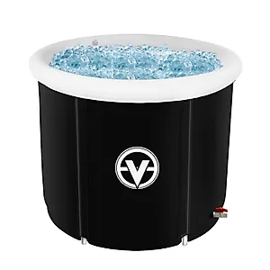 valktech Ice Bath Tub for Adult Large Freestanding Bathtub Foldable Hot Bath Tub Spa Tub Soaking Bathtubs Adult Sized (31.5 x 29 inches)