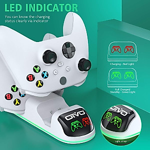 Controller Charger Compatible with Xbox Series X|S/Xbox One, Controller Charging Station with 2 x 3360mWh Rechargeable Battery Kit, OIVO Dual Charging Dock for Xbox One/One Elite/Series X|S (1400 mAh)