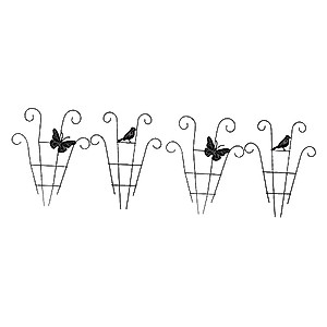YARNOW 4 Pcs Indoor Plant Rose Plant Decor Plants Garden Pot Trellis Plant Support Stake Plants Ladder Trellis Rack for Garden Decorative Plant Trellis Plant Climbing Rack Fixed Rod Iron
