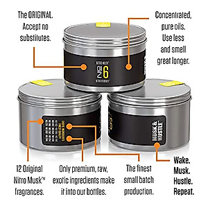 Original Nitro Musk Creations of Nautica Voyage, Ombre Leather Tom Ford, Creed Cologne for Men, Sauvage Cologne, One Million Prive | Premium Mens Cologne Samples | Pure Oil Cologne, by Musk & Hustle