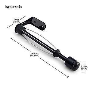 Kamenstein 5136780 Perfect Tear Patented Wall Mount Paper Towel Holder with Rounded Finial, 14-Inch, Black