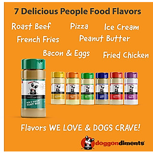 Doggondiments Mom's Sunday Roast Beef Dog Food Topper, Fun People Food Flavors, Made in USA