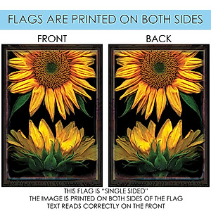 Toland Home Garden 101193 Sunflowers On Black Fall Garden Flag 28x40 Inch Double Sided for Outdoor Summer House Yard Decoration