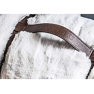 Mon Chateau Luxury Collection Oversized Ultra Plush Faux Fur Throw Blanket, White, 60 x 70