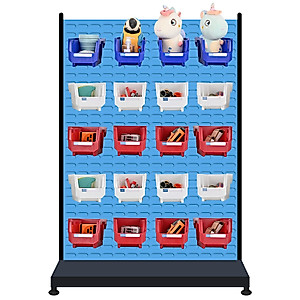 AERCANA White Plastic Stackable Storage Bins Parts Storage Organizer Garage Storage Bins for long parts(White, L10.6 inch*W5.5 inch*H5 inch)