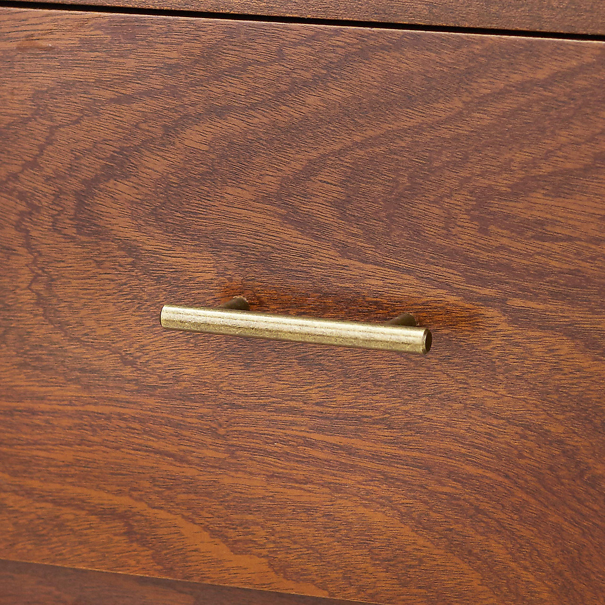 Target Marketing Systems Margo Home Office, Study Room, Vanity or Bedroom, Computer Elevated Table Top and 2 Spacious Drawers, Mid-Century Style Desk with Storage, 50” x 24”, Walnut