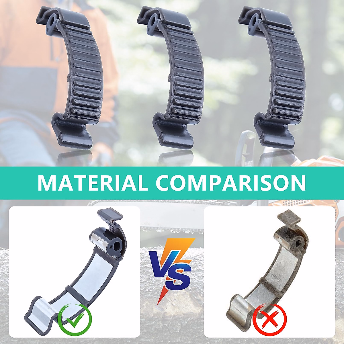 Adefol 3 x Top Cylinder Cover Snap Clip Buckle for Husqvarna 435 440E 445 450 450E 570 575 576 Chainsaw Rebuild Part 503894701