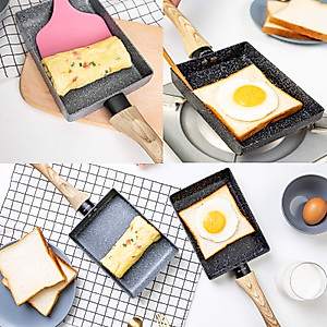 IBBM I WILL BE YOUR BEST MEMORY Tamagoyaki Japanese Omelette Pan/Egg Pan - Non-stick Coating - Rectangle Frying Pan Mini Frying Pan – Grey