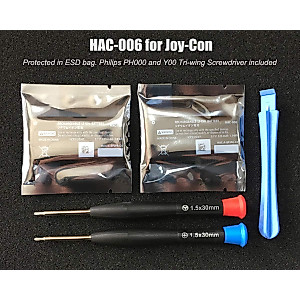 ElecGear 2 x Replacement Battery for Joy-Con Switch Controller, HAC-006 Internal Rechargeable Li-ion Battery for Nintendo Joycon Controller Left and Right with Repair Tool Kit