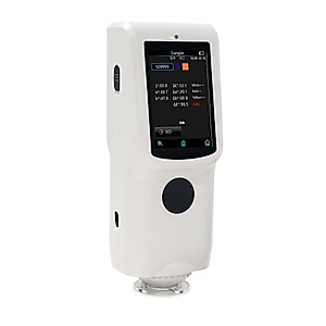 HFBTE Low Cost Spectrophotometer Chromatic Colorimeter Color Control Test Equipment For Powder Paint Food Plastic Colour Etc With 8mm Flat Aperture D/8 SCI Mode Touch Screen USB Data Port Accuracy 0.1