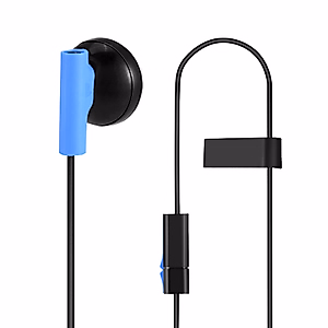 Zerone Mono Chat Earbud with Mic for Playstation 4, 3.5mm Single-Sided One Ear Wired Headset in-Ear Gaming Earbud for PS4 Slim PRO - Mobilephone PC Tablet Compatible