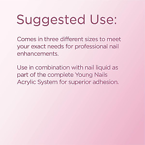 Young Nails Acrylic Cover Powder - Self-Leveling Acrylic Nail Powder, Clear Nude Pink White Acrylic Powder for Nail Extenstion, Professional Grade, Superior Adhesion, Color - Flamingo, 45g