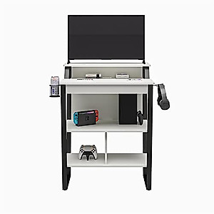 NTENSE Genesis Gaming Desk/Arcade Stand, White