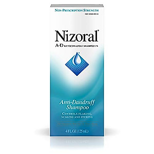 Nizoral A-D Anti-Dandruff Shampoo with Ketoconazole 1%, Dry Itchy Scalp Shampoo for Dandruff Control & Relief, 4 fl. oz