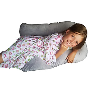 Sleep Zzz Bedtime Pillow w/Removable Washable Cover- Grey Color