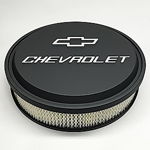 Proform 141-830 Slant Edge Chevy Bowtie 14" Air Cleaner Black Raised Logo