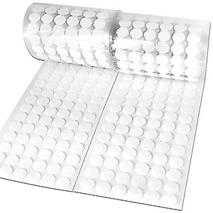 Self Adhesive Dots,600pcs(300 Pairs) 0.59" Diameter Strong Sticky Round Nylon Dots, Hook and Loop Dots with Adhesive,for Classroom, Office, Home