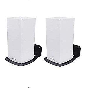 VOMENC Linksys Velop WiFi 6 Mesh Router Wall Mount Bracket Wall Mount Stand Holder,WiFi Accessories for Linksys Velop WiFi 6 MX5 with Easy Installation and Space Saving (2-Pack)