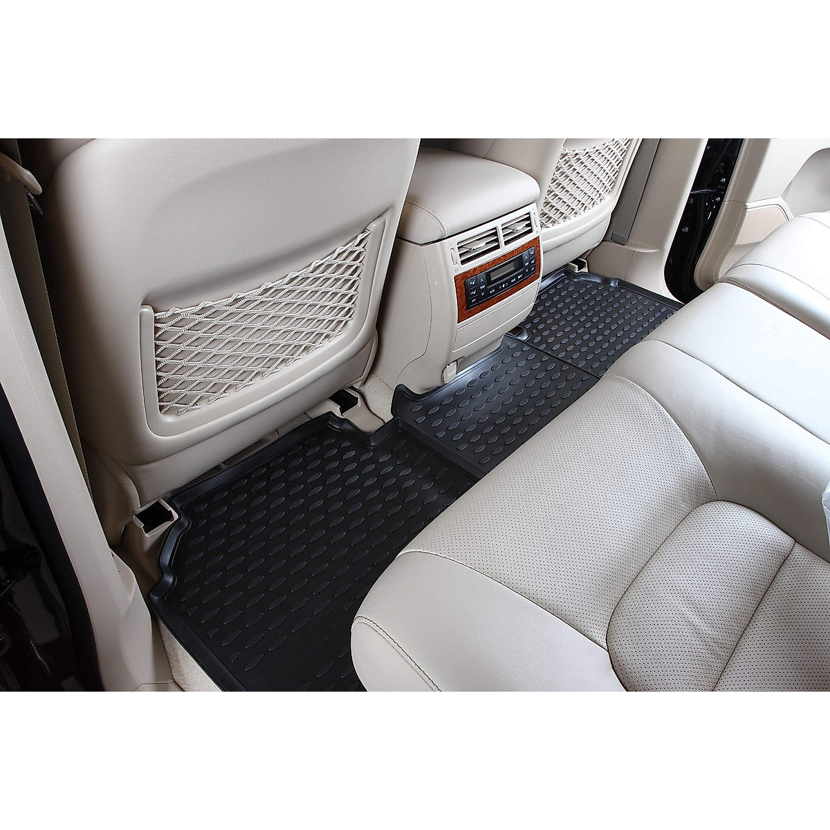 Fits 2013-2019 Ford Escape / 2013-2019 Ford C-Max Floor Mats Front & 2nd Row Seat Liner Set (Black)