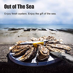 FrSara Oyster Shucking Knife, Oyster Shucker, Ergonomic Three-Dimensional Oyster Shaped Handle, Strong Grip. Any Oyster and Other Shellfish Can be Opened Easily. Comes with Flannel Storage Bag.