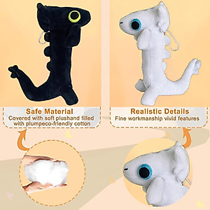 TQJOUJOU Dancing Toothless Plush, 10 inch Black and White Toothless Plush, Adorable Anime Stuffed Animals Toys Pillow for Kids and Fans Easter Birthday Gift