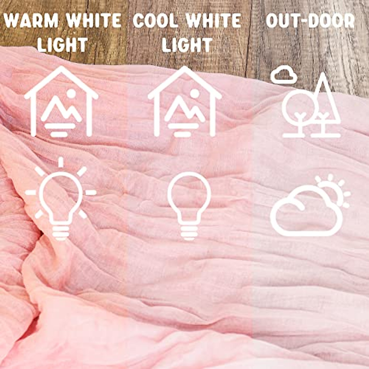 Dololoo Cheesecloth Table Runner Pink 35 x 118 Inches Gauze Table Runner 10Ft Rose Boho Rustic Decorations for Wedding Decor Reception Bridal Shower Holiday Party