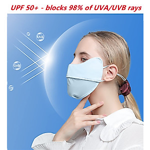 Ligart UV Face Mask Washable Reusable Exercise Breathable Sun Protection Golf Sports Face Mask for Women