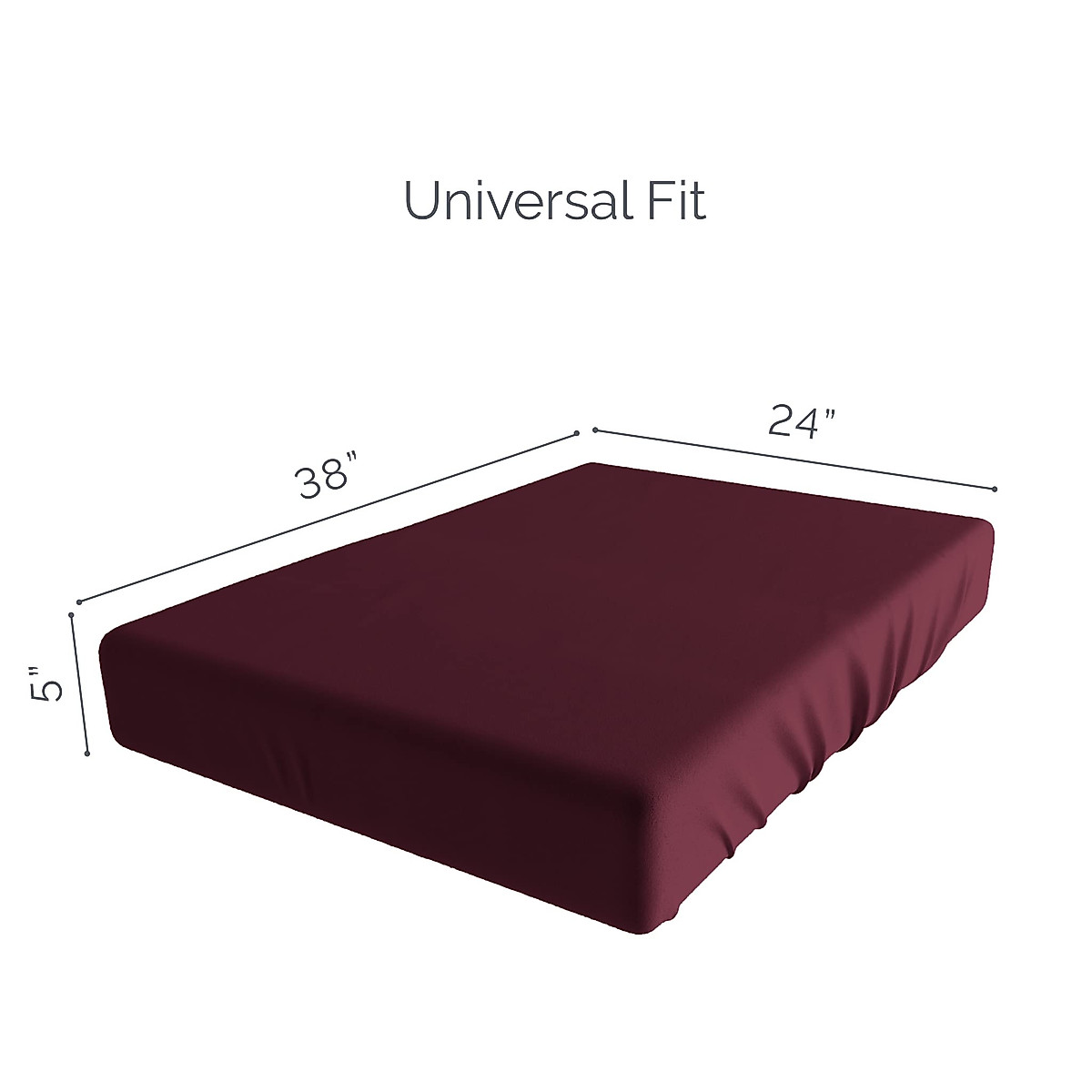 Natemia Fitted Pack and Play Sheet - 100% Organic Cotton - for Standard Size Playard, Pack n Play, and Mini Crib Mattress - Ultra Soft, Thick & Stretchy Jersey Knit Cotton